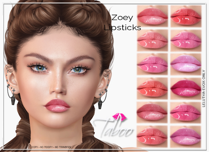 Second Life Marketplace Taboo Zoey Lipstick [hud]